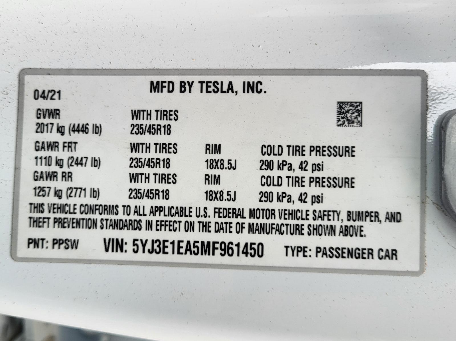 2021 TESLA MODEL 3 - Weber Brothers Auto